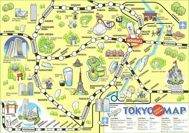 Mapa turístico de Tóquio | Tokyo Map 360